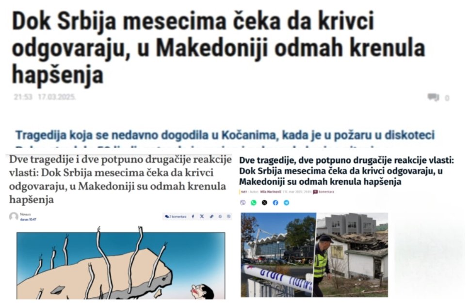 Српски медиуми: Македонија реагираше брзо, за разлика од српската Влада – strana.mk